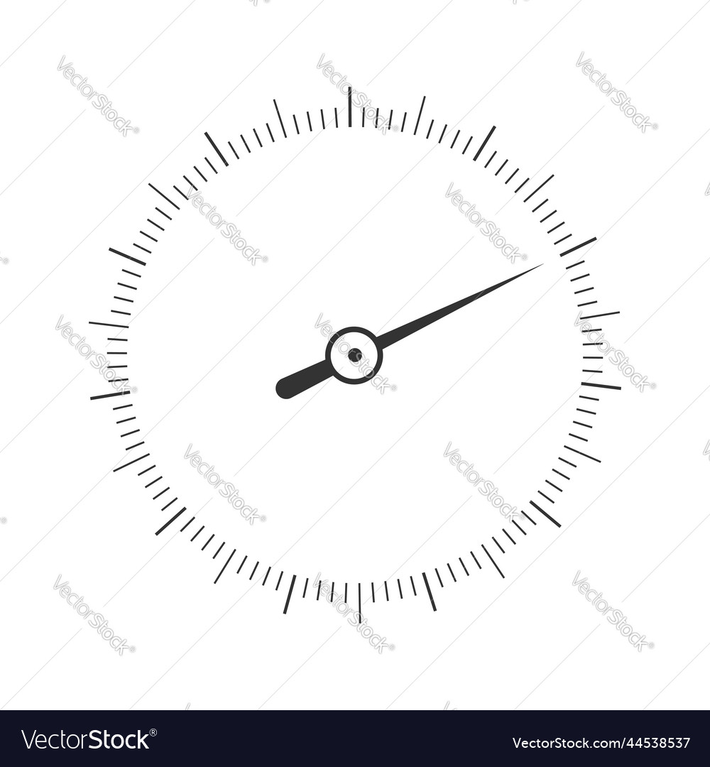 Round gauge scale with arrow templete of circular Vector Image