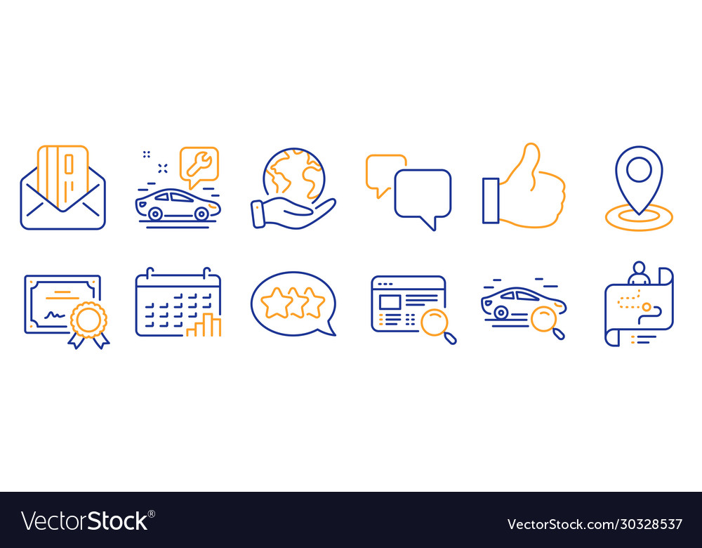 Set technology icons such as journey path Vector Image Set technology icons such as journey path Vector Image