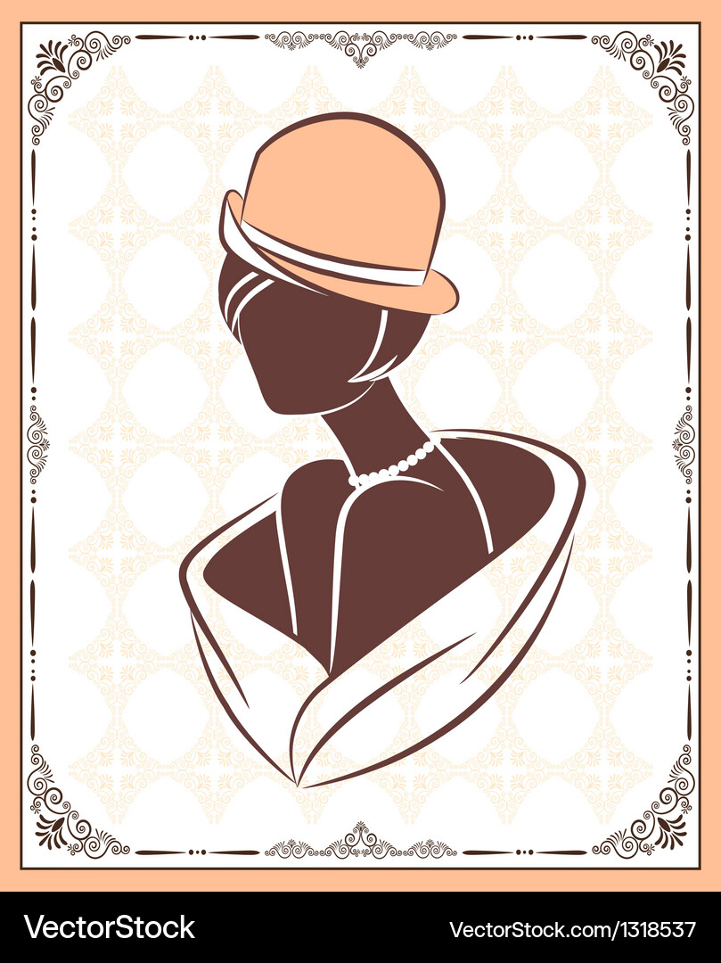 Vintage fashion model Royalty Free Vector Image