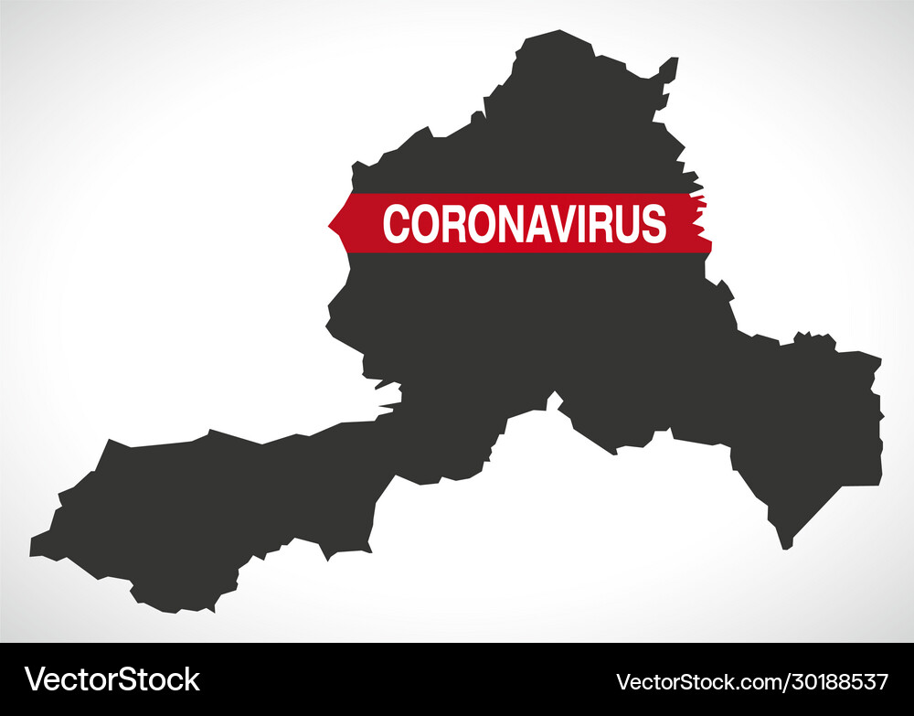 Wrexham wales uk principal area map Royalty Free Vector