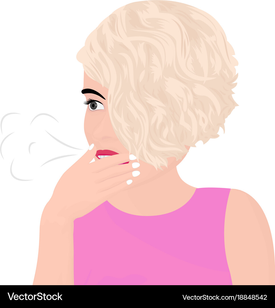 A beautiful girl having burp Royalty Free Vector Image