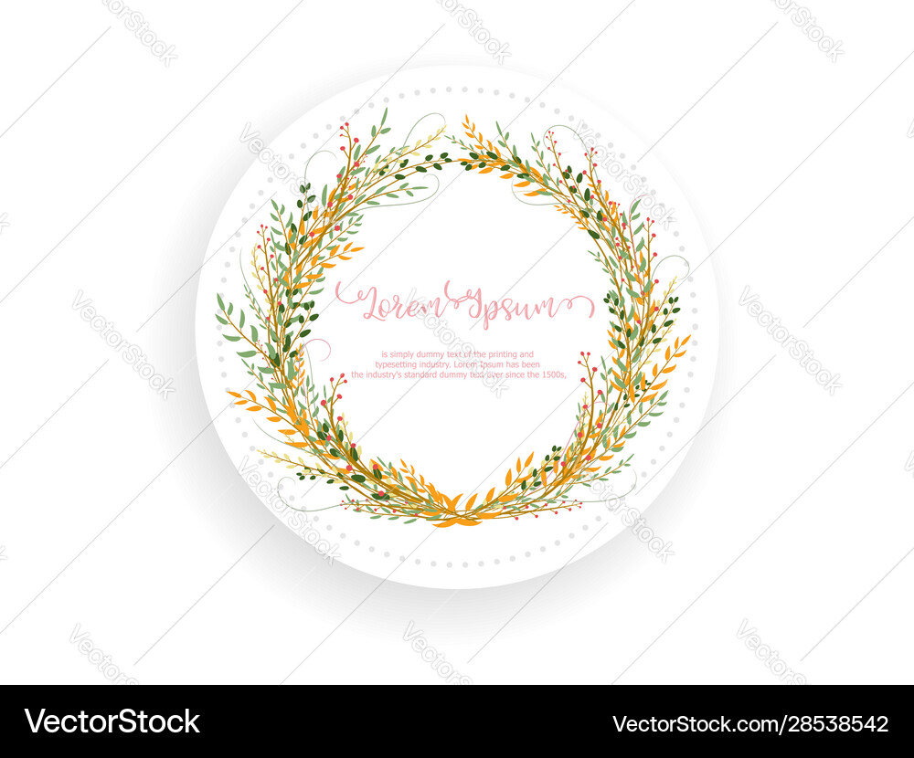 Abstract colorful floral in circle background Vector Image