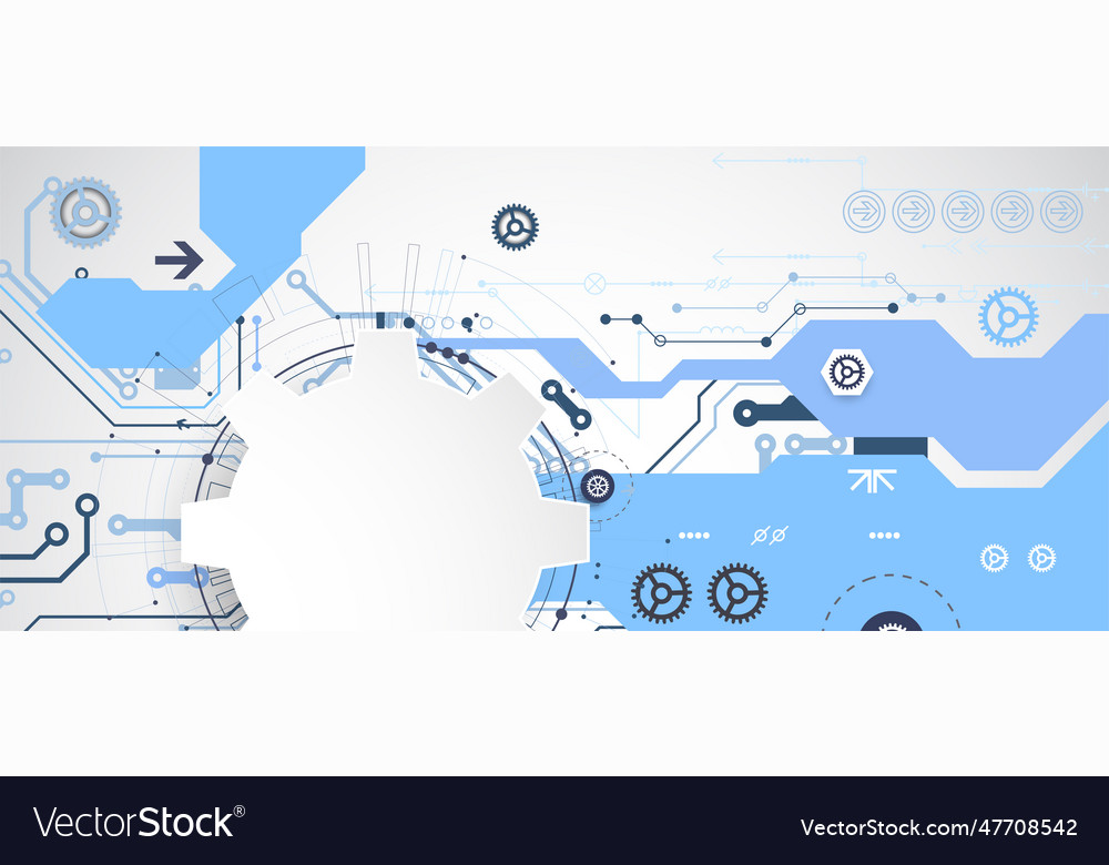 Abstract technology circuit board communication Vector Image