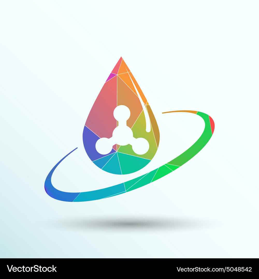 Chemical icons icon drop water element formula Vector Image