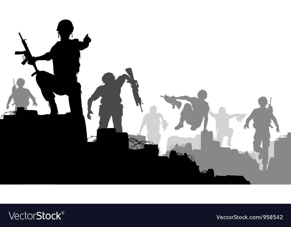 Combat troops Royalty Free Vector Image - VectorStock