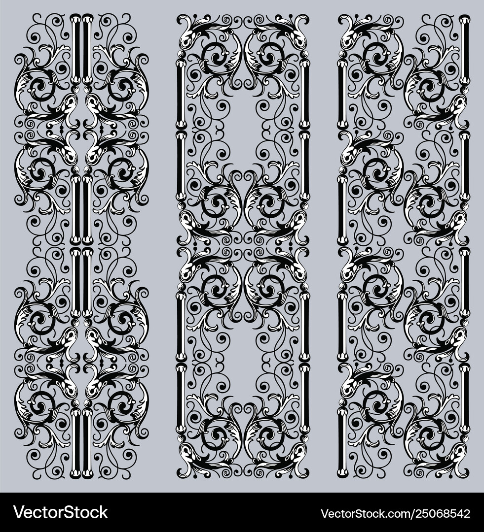 Decorative borders in vintage style Royalty Free Vector