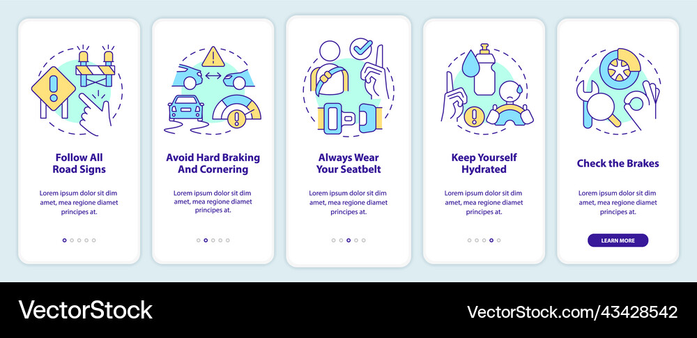 Driving safety for commercial drivers onboarding Vector Image