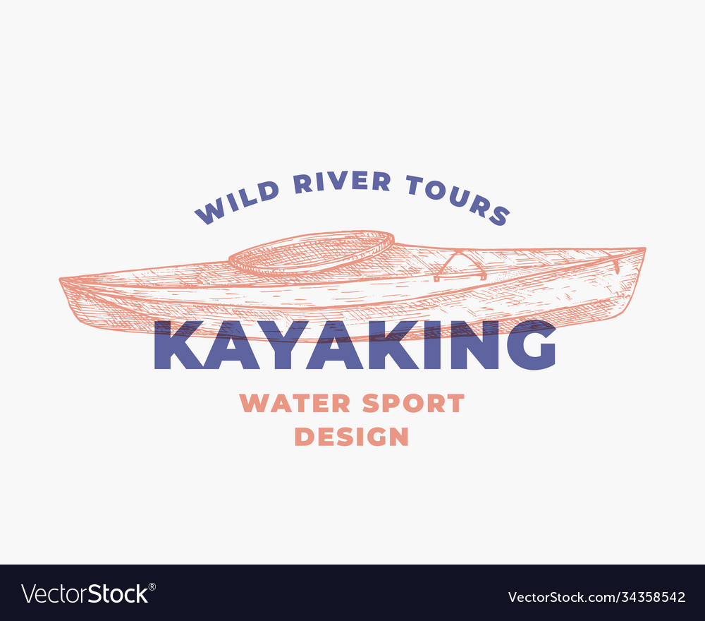 Kayaking water sports abstract sign symbol Vector Image Kayaking water sports abstract sign symbol Vector Image