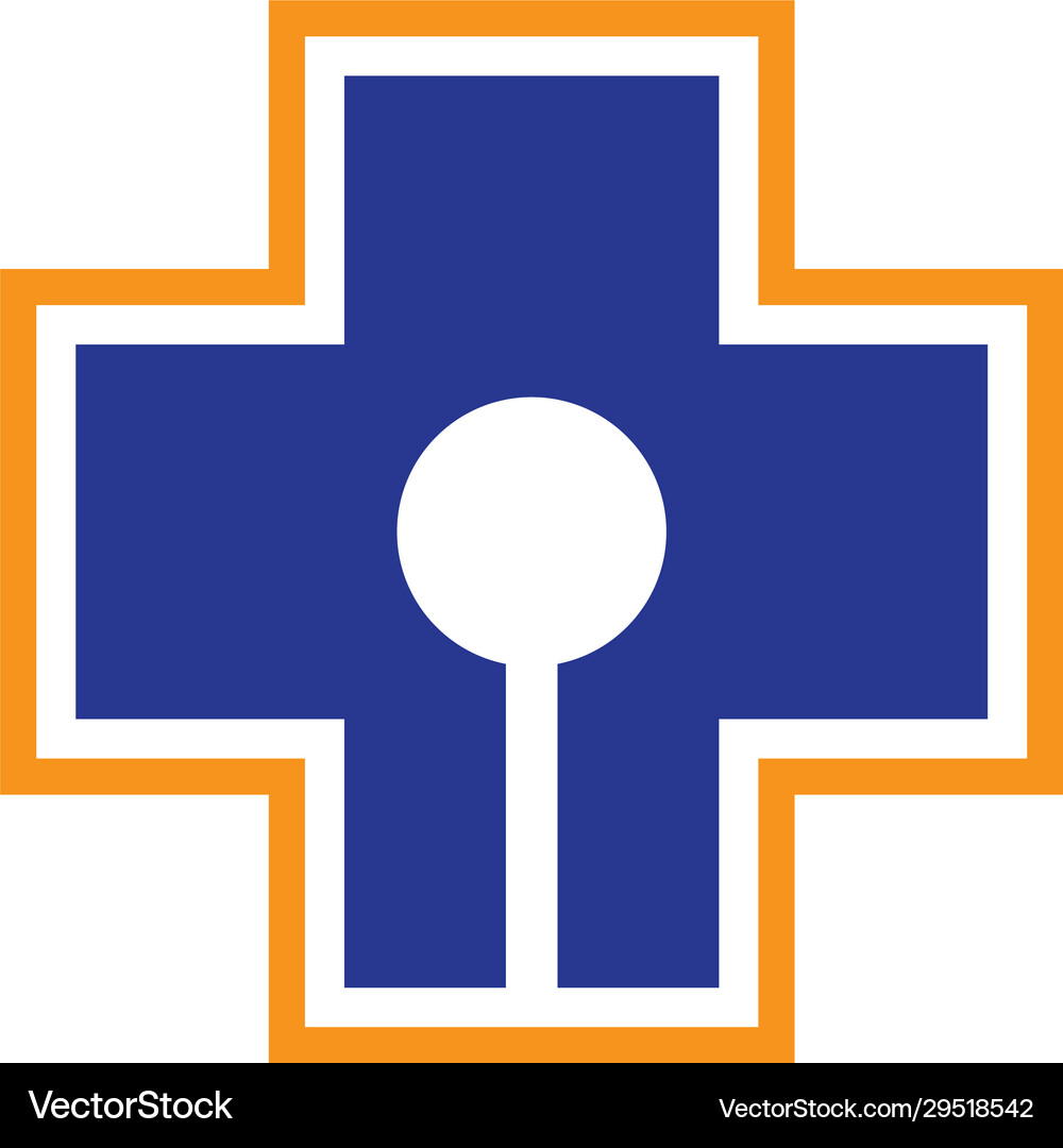 Medical cross logo template icon Royalty Free Vector Image