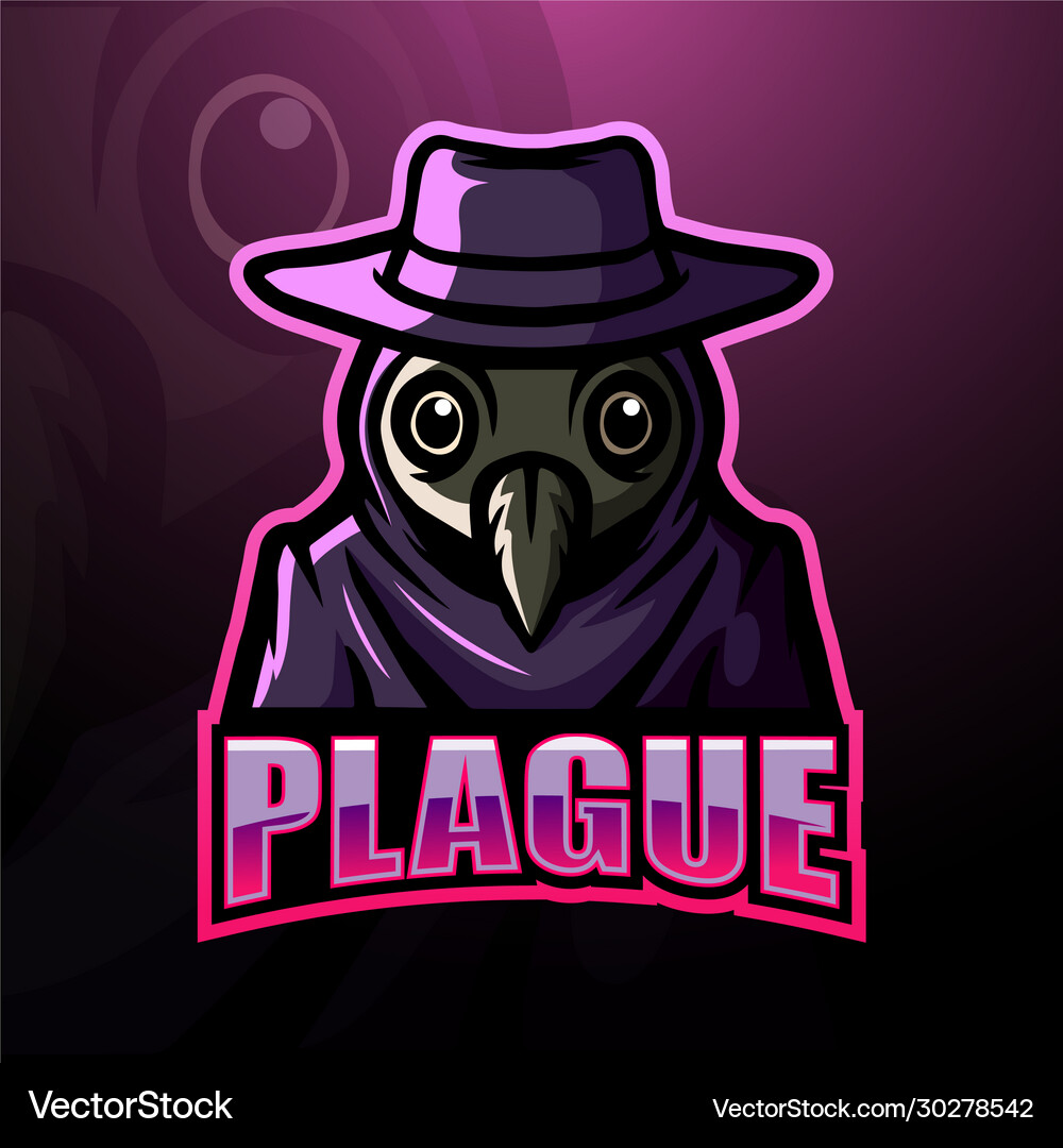 Plague mascot esport logo design Royalty Free Vector Image