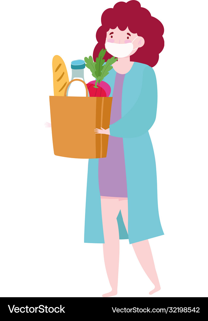Safe delivery at home during coronavirus covid19 Vector Image