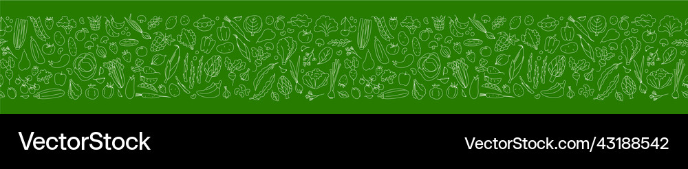 Seamless background pattern of organic farm fresh Vector Image