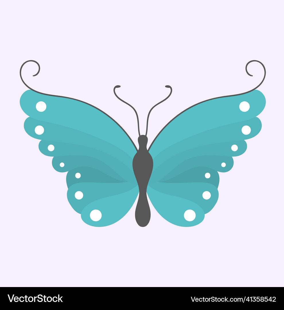 Set colorful flying insects summer butterfly flat Vector Image