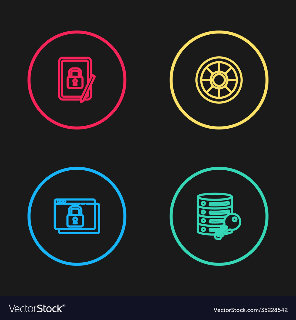 Set line secure your site with https ssl server Vector Image