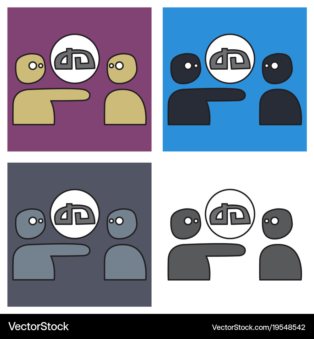 Set of deviant deviantart social media Royalty Free Vector