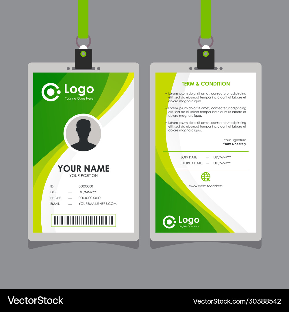 Simple abstract colorful stylish id card design Vector Image