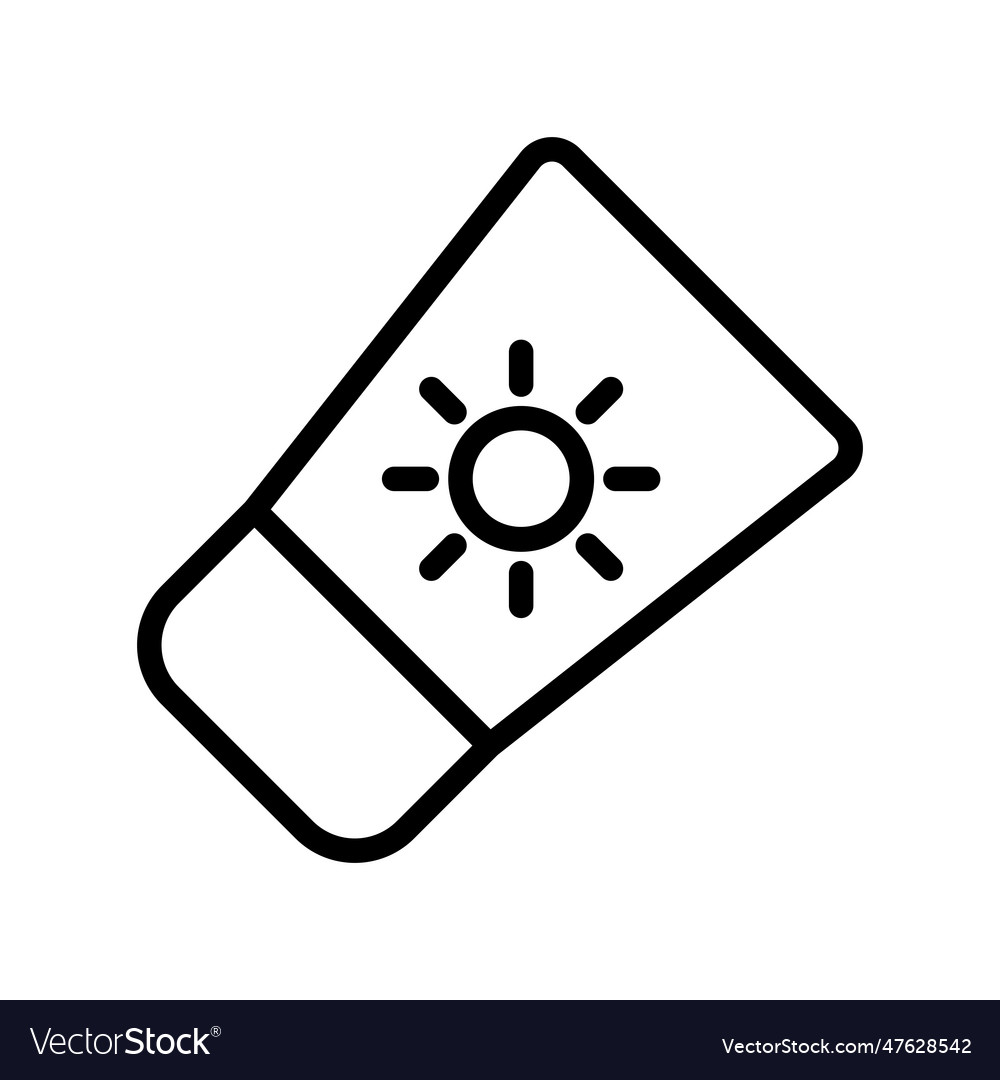 Sunscreen icon Royalty Free Vector Image - VectorStock