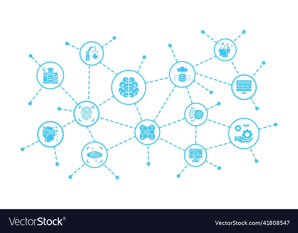 Artificial intelligence business infographic Vector Image