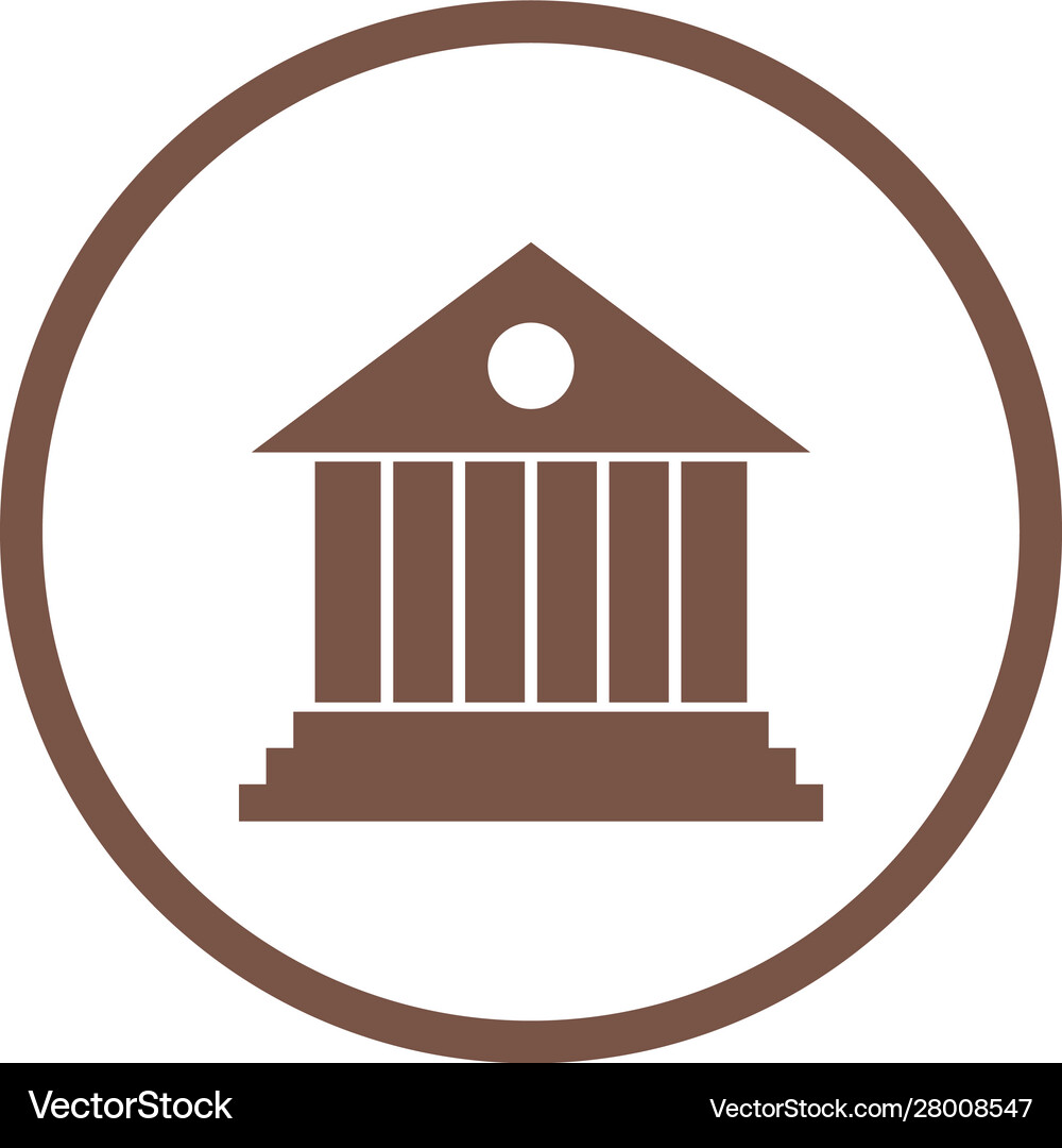 Beautiful bank glyph icon Royalty Free Vector Image