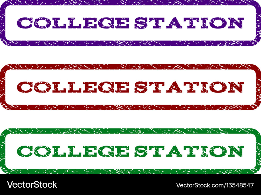College station watermark stamp Royalty Free Vector Image