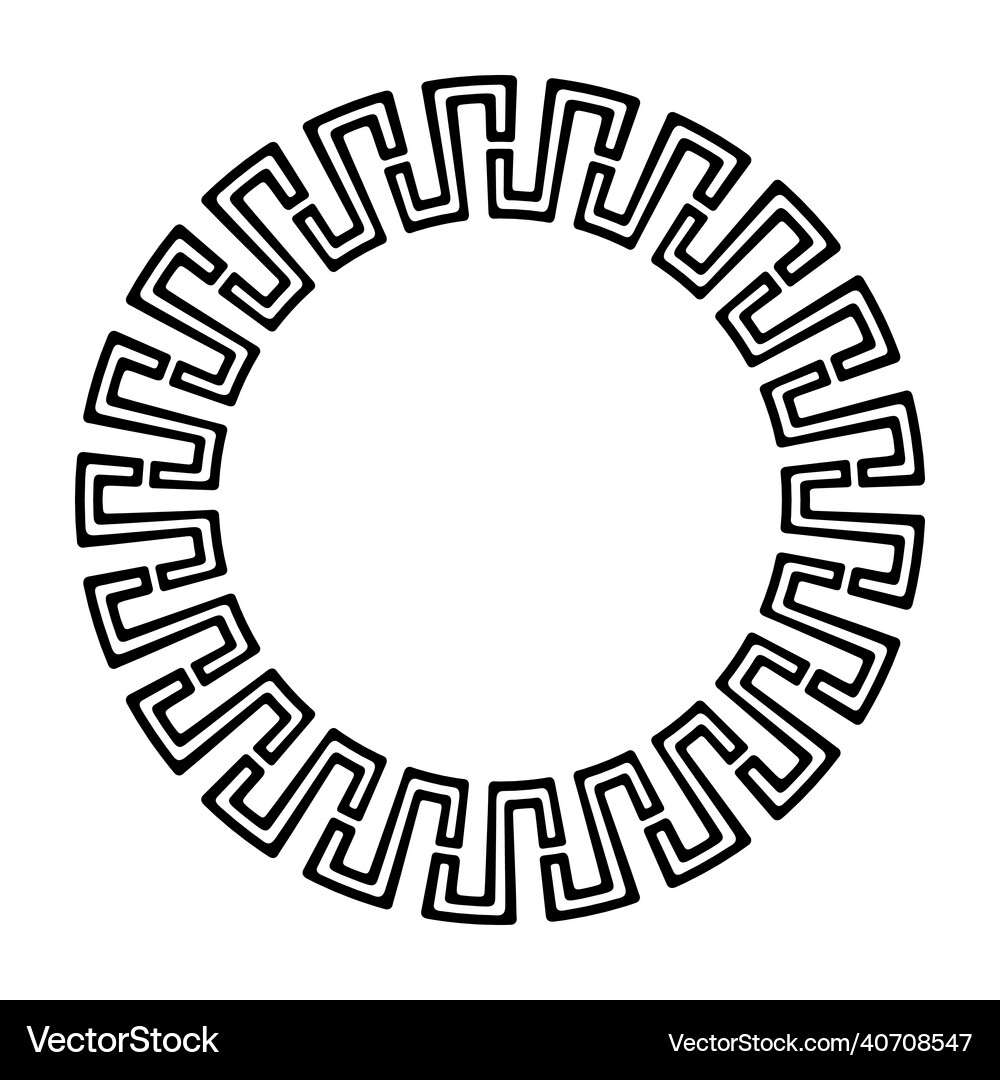 Elegant frame with ornate borders greek ornament Vector Image