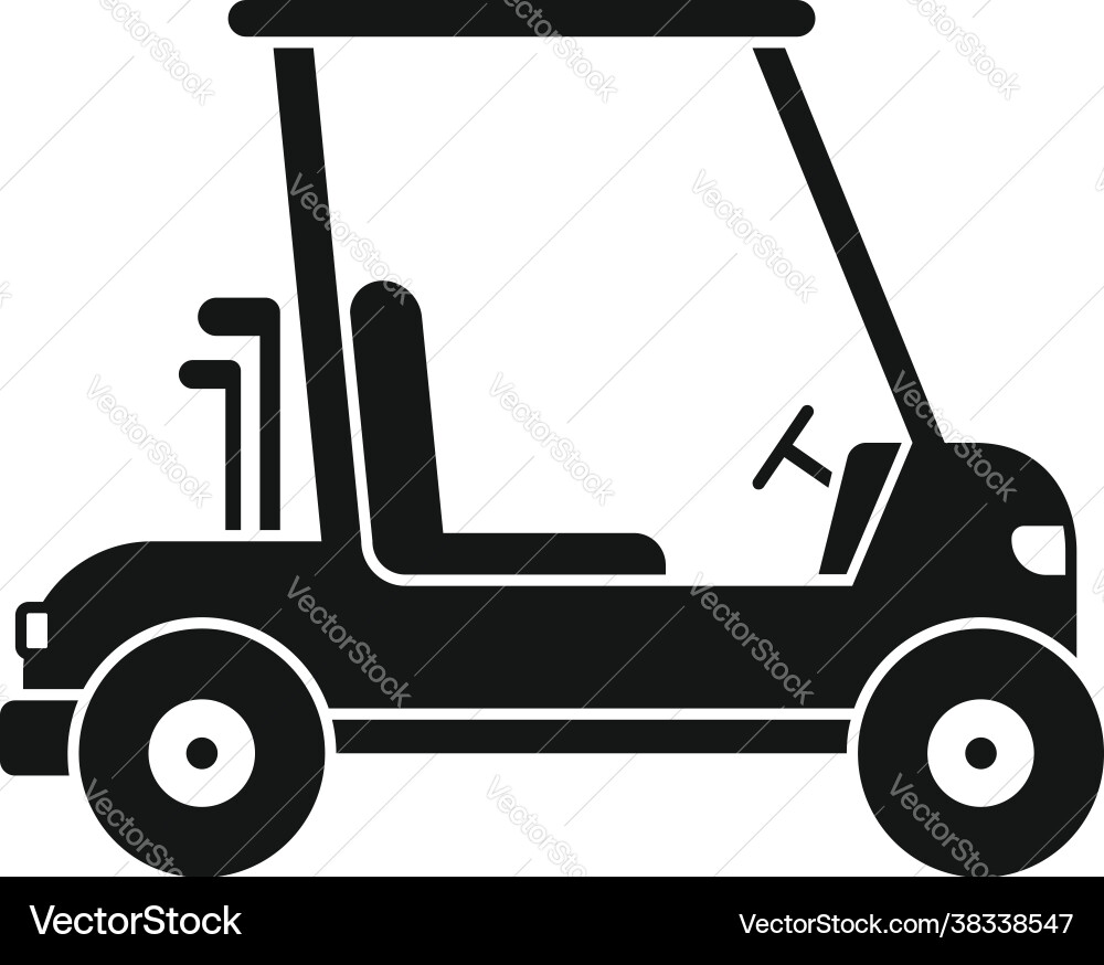 Golf cart drive icon simple style Royalty Free Vector Image