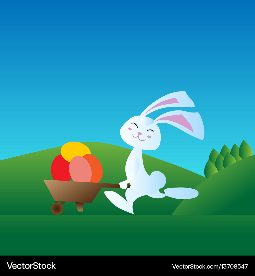 Little rabbit is involved in running races Vector Image