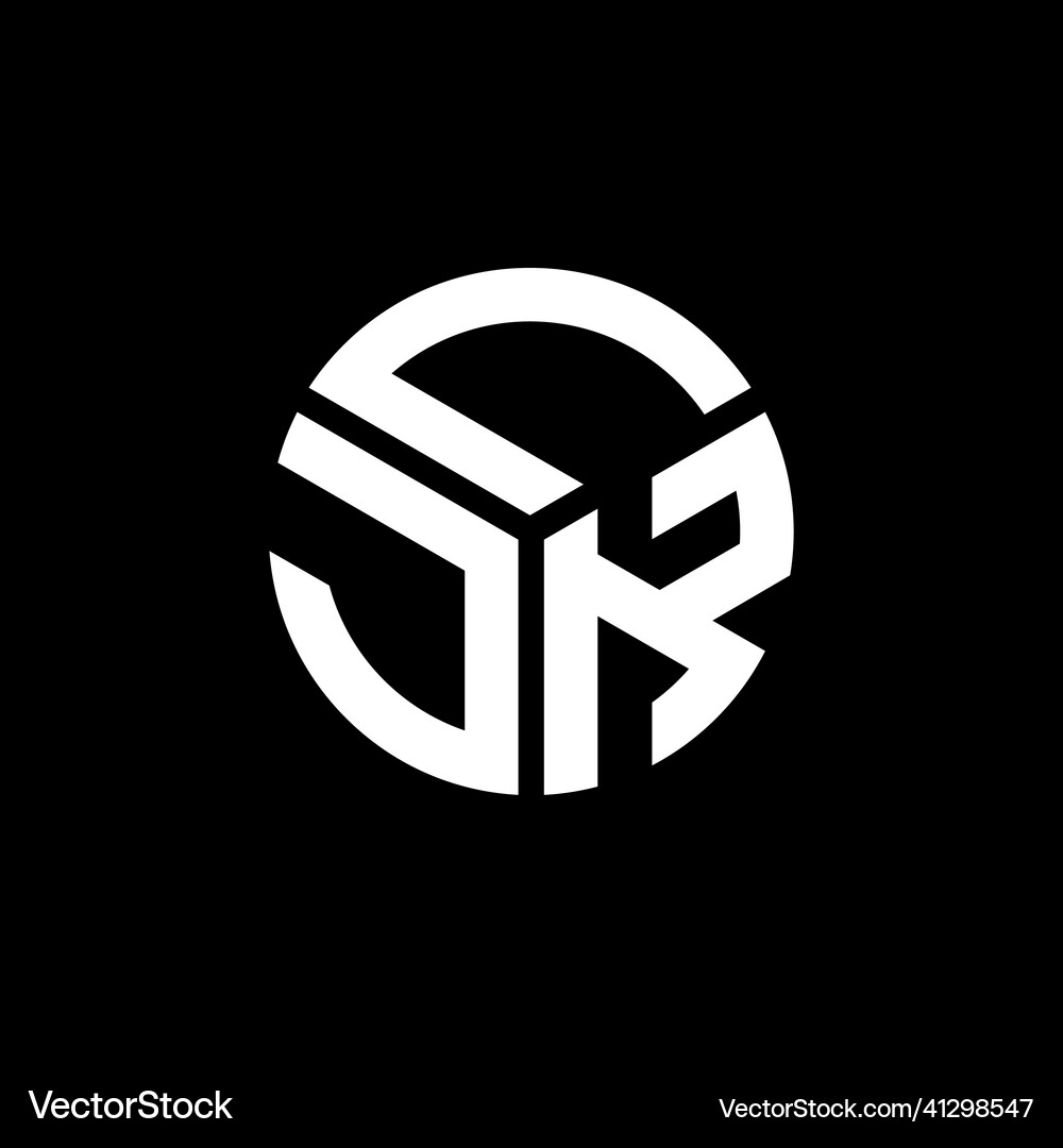 Ljk letter logo design on black background Vector Image