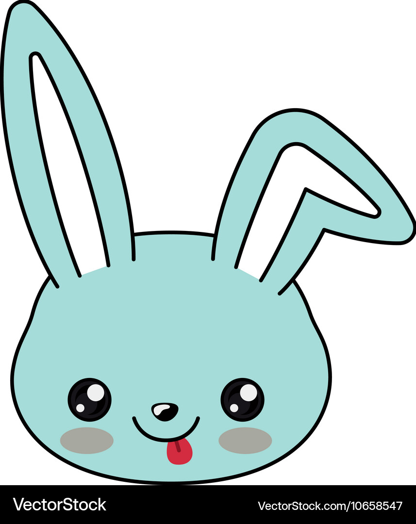 Rabbit kawaii cartoon design Royalty Free Vector Image