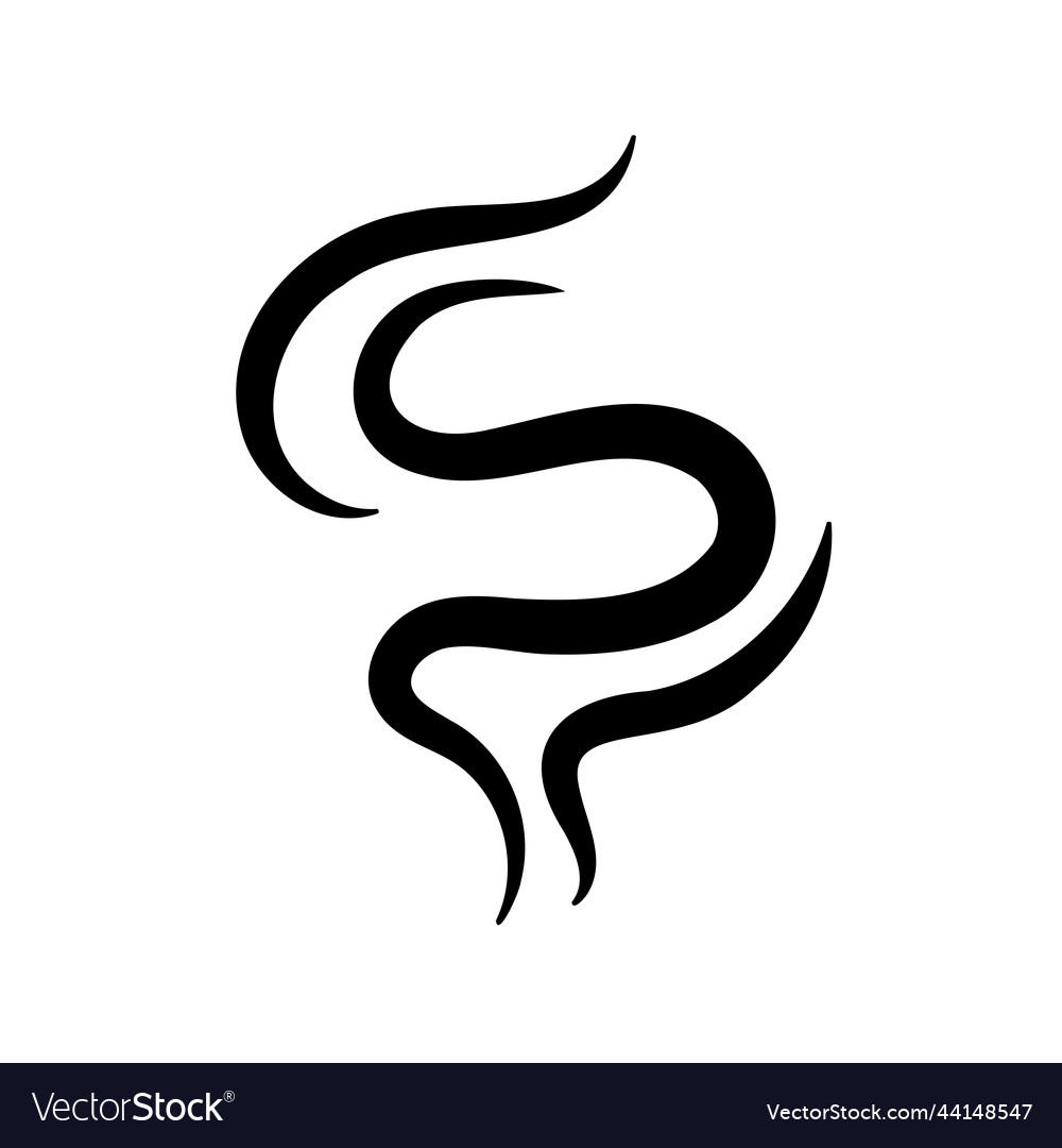 Smoke lines hot vapors that evaporate from food Vector Image