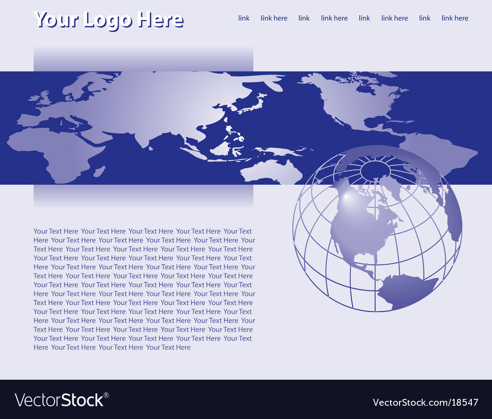 Website template Royalty Free Vector Image - VectorStock