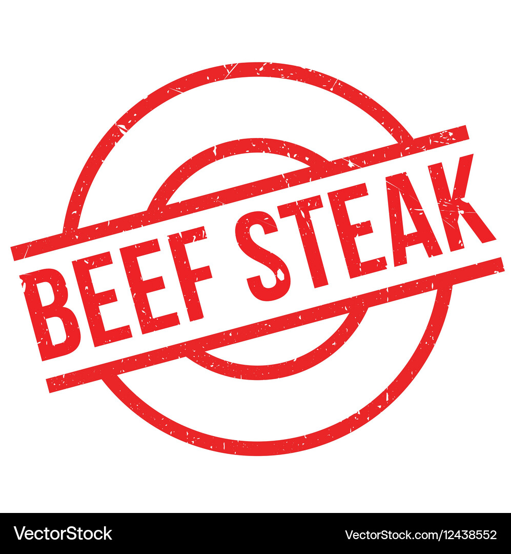 Beef steak rubber stamp Royalty Free Vector Image