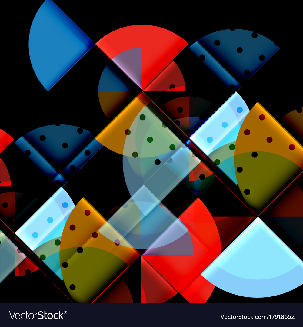 Circle elements on black background Royalty Free Vector