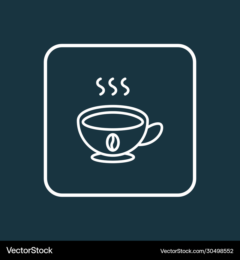 Coffee icon line symbol premium quality isolated Vector Image