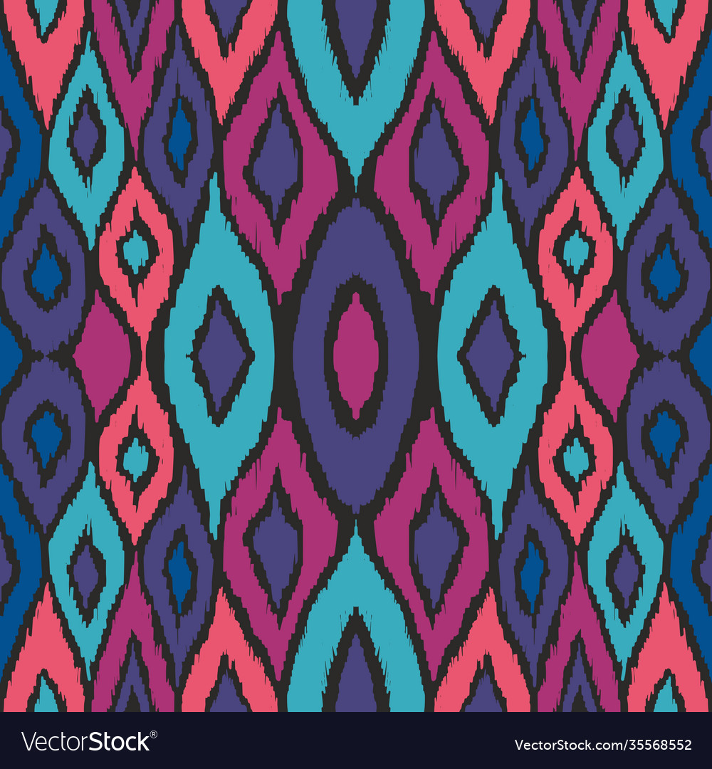 Colored ethnic pattern seamless Royalty Free Vector Image