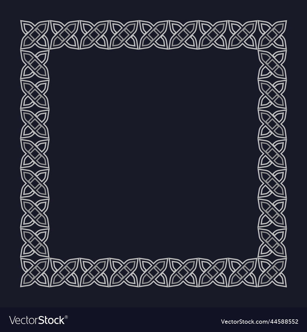 Flat design celtic frame Royalty Free Vector Image