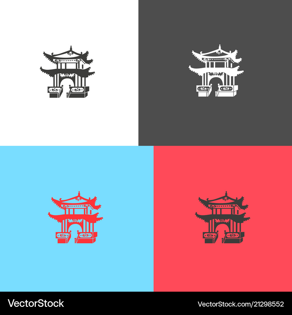 Icon of japanese architecture Royalty Free Vector Image