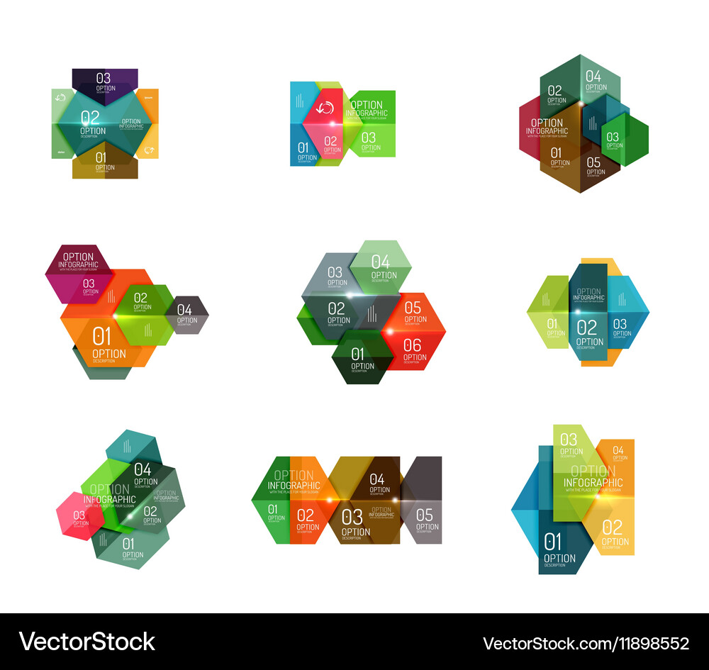 Infographic modern templates - geometric shapes Vector Image