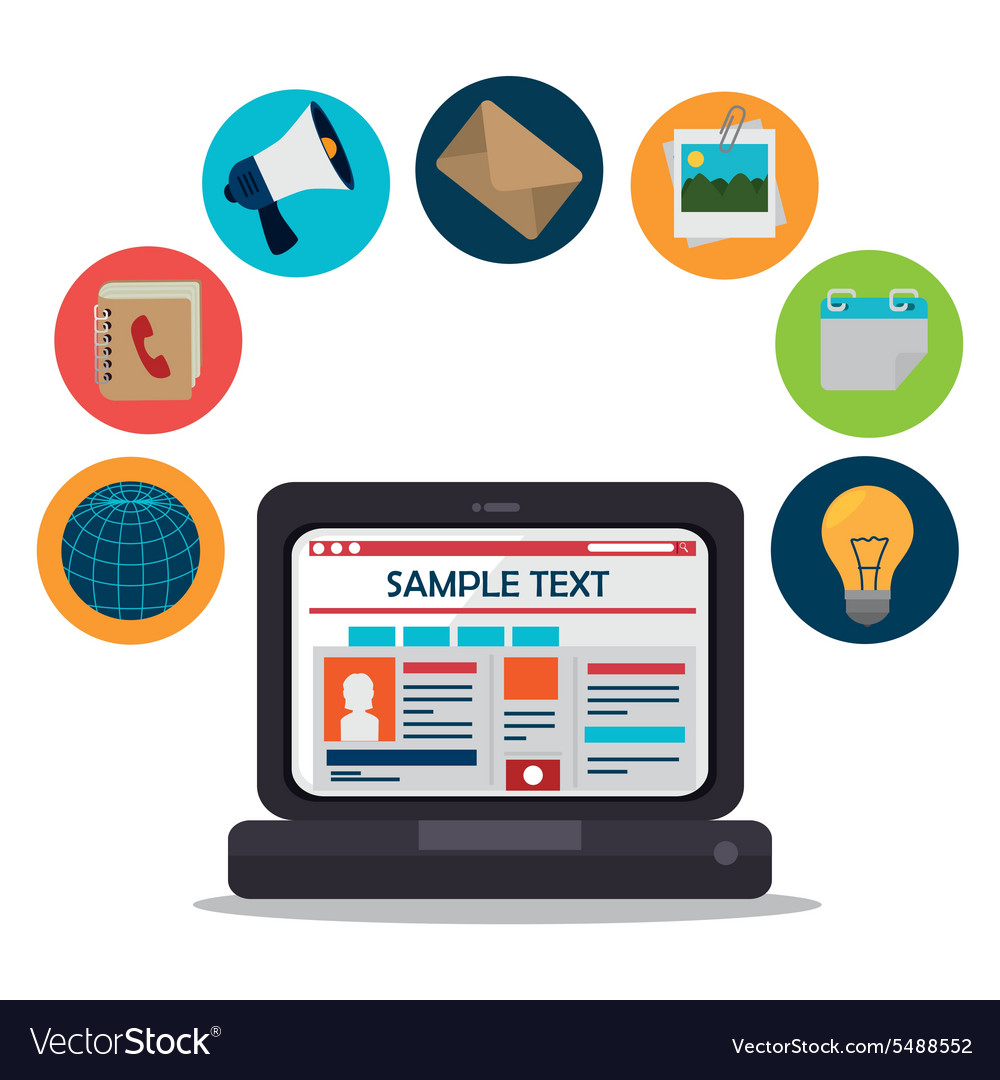 Multimedia and technology design Royalty Free Vector Image