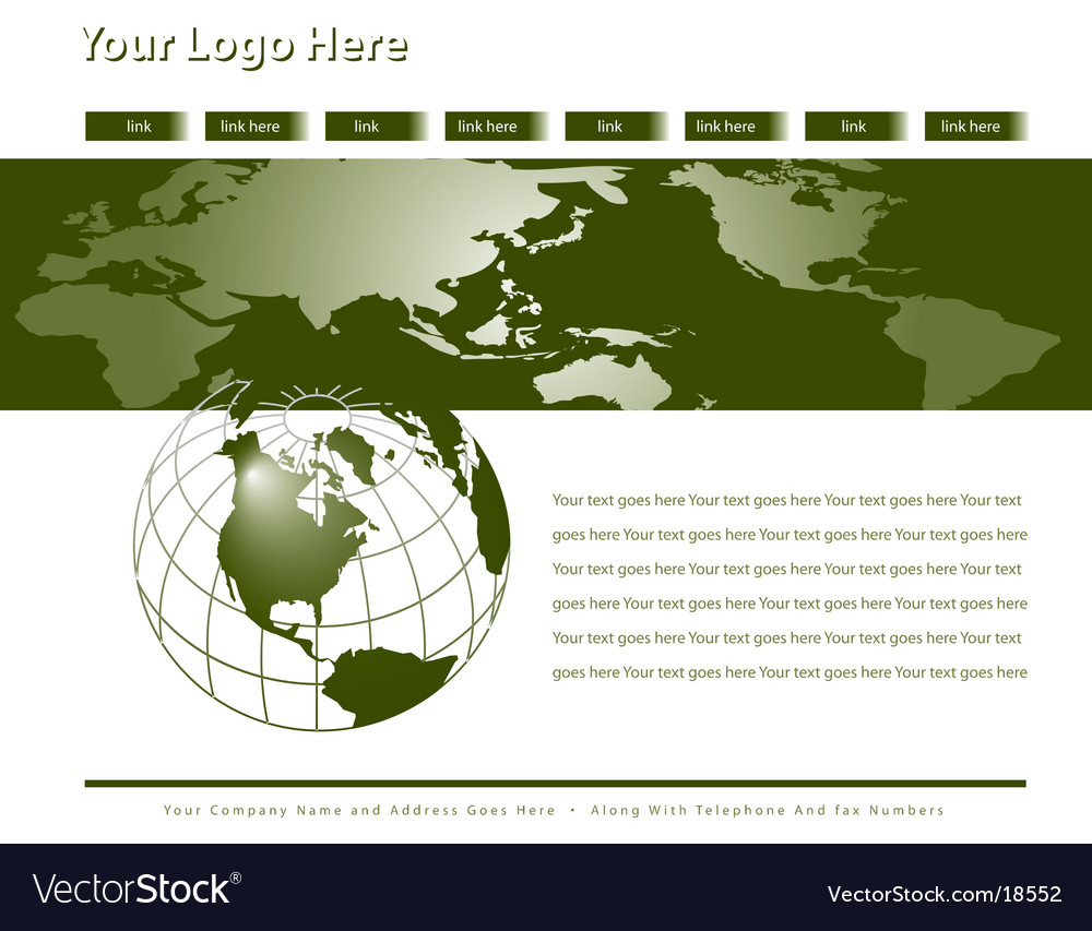 Website template Royalty Free Vector Image - VectorStock
