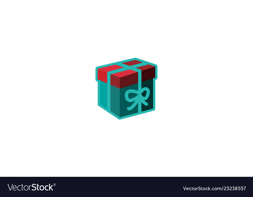 Gift box template design Royalty Free Vector Image