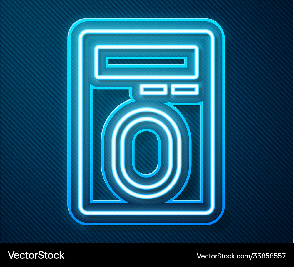 Glowing neon line human hand scanning with finger Vector Image