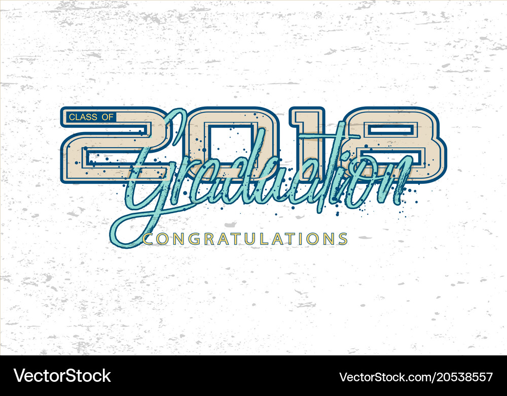 Graduation label text for graduation design Vector Image