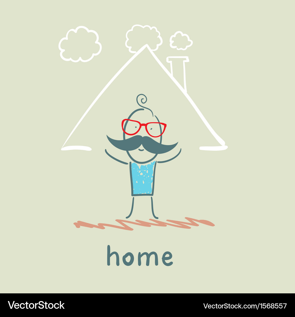 Person in the house Royalty Free Vector Image - VectorStock