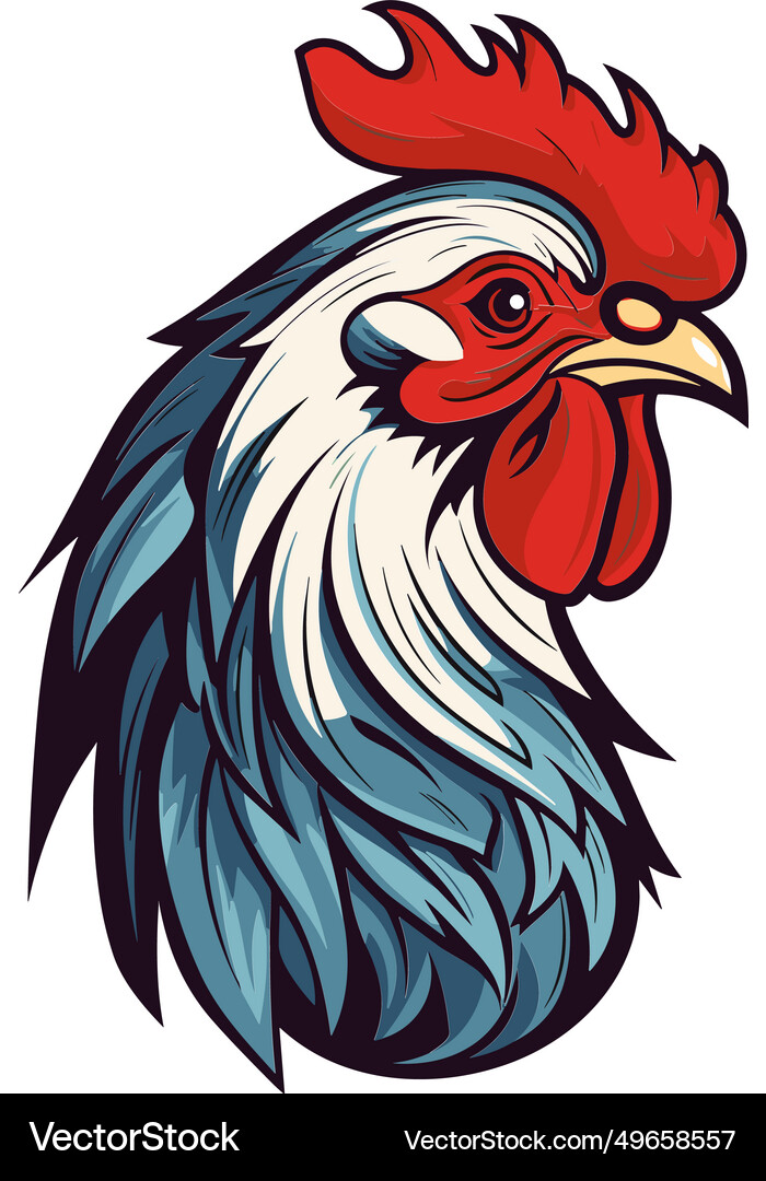Proud rooster head icon high-quality victor image Vector Image
