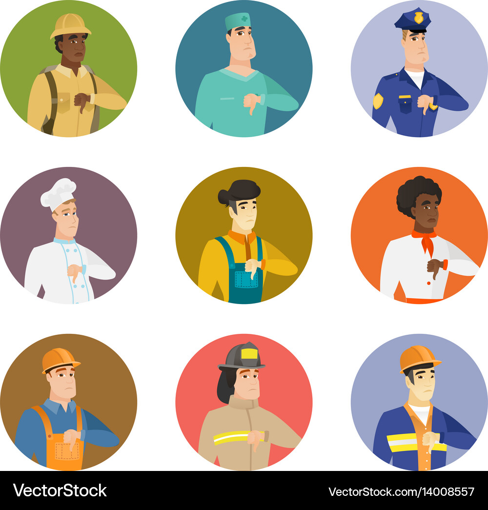 Set of characters different professions Royalty Free Vector