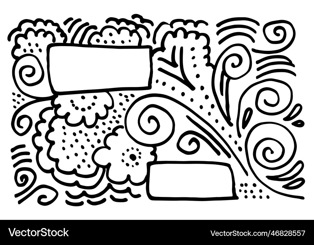 Swirl frame for concept design and photo frame Vector Image