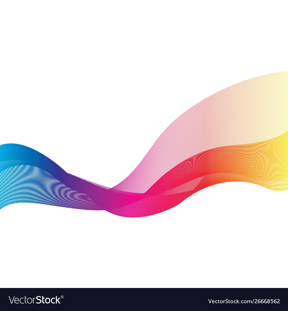 Abstract smooth color wave Royalty Free Vector Image