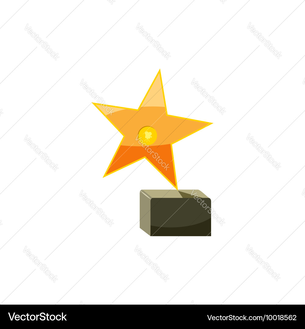 Award star icon cartoon style Royalty Free Vector Image