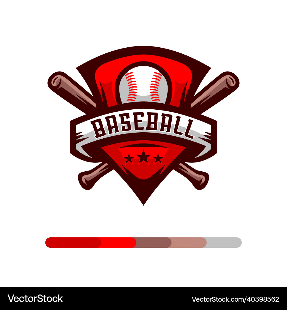 Baseball sports logo emblem Royalty Free Vector Image